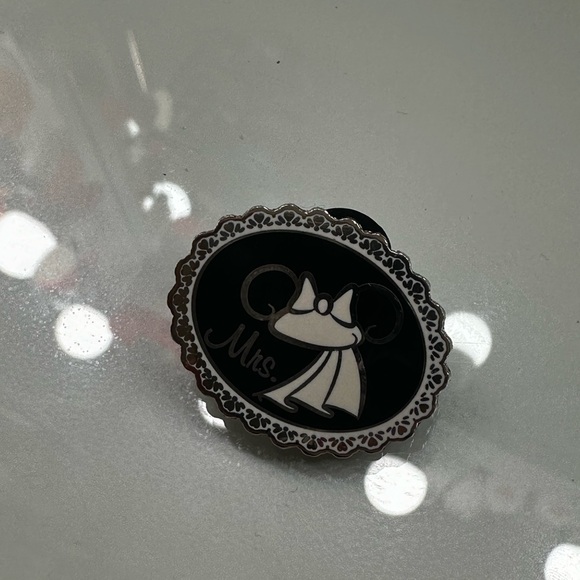 Disney | Other | Disney Mrs Minnie Mouse Black And White Pin | Poshmark